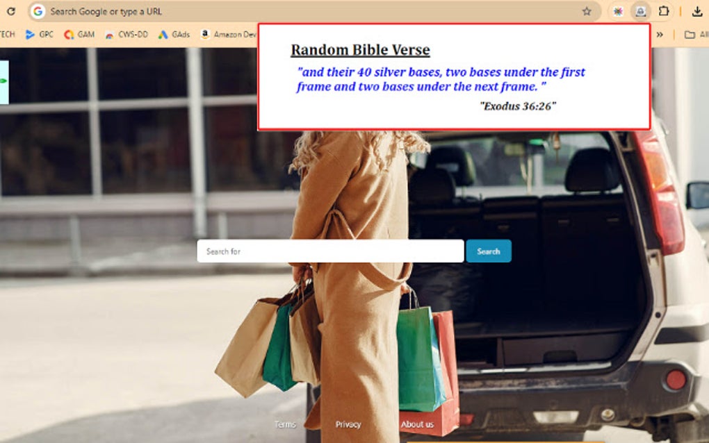 Random BIBLE Verse para Google Chrome - Extensión Descargar