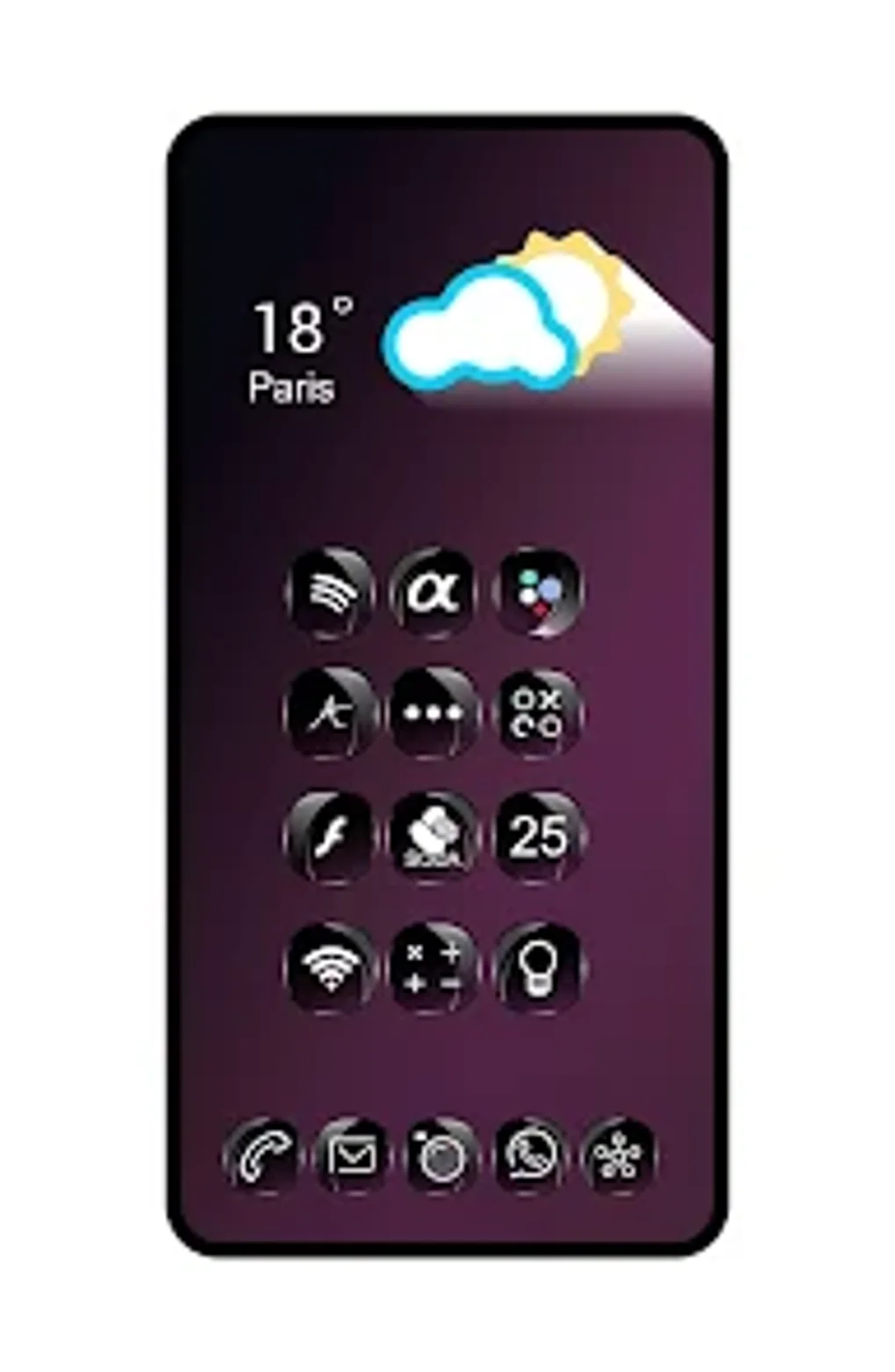 Icons Crystal Black HD theme4k for Android - Download