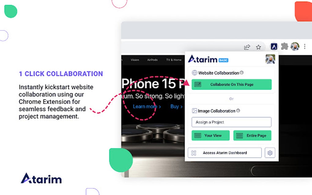 Atarim - Visual Website Collaboration para Google Chrome - Extensión Descargar