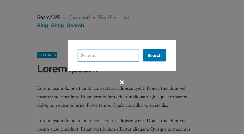 SearchWP Modal Search Form para WordPress - Descargar