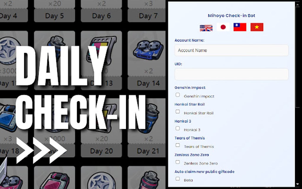 Mihoyo Check-in Bot for Google Chrome - Extension Download