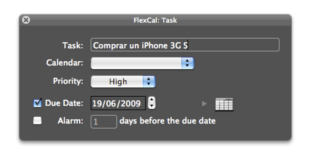 FlexCal para Mac - Descargar