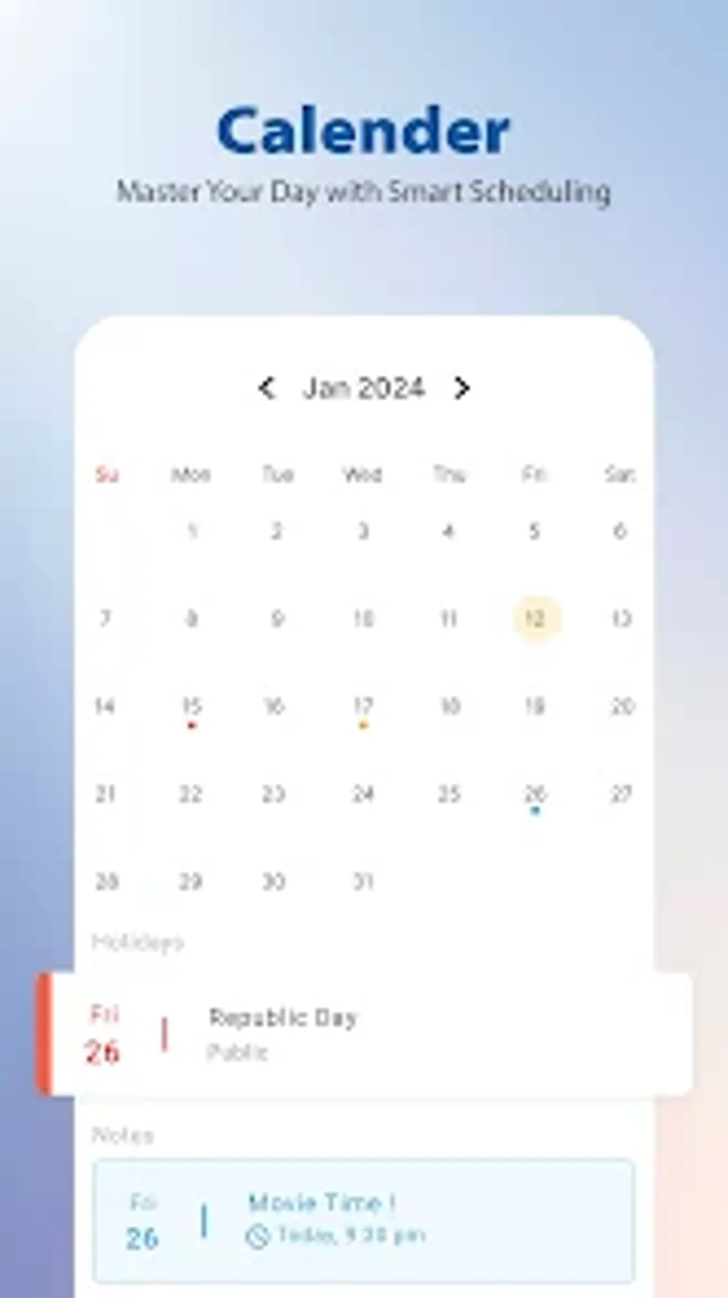 Simple Calendar für Android - Download