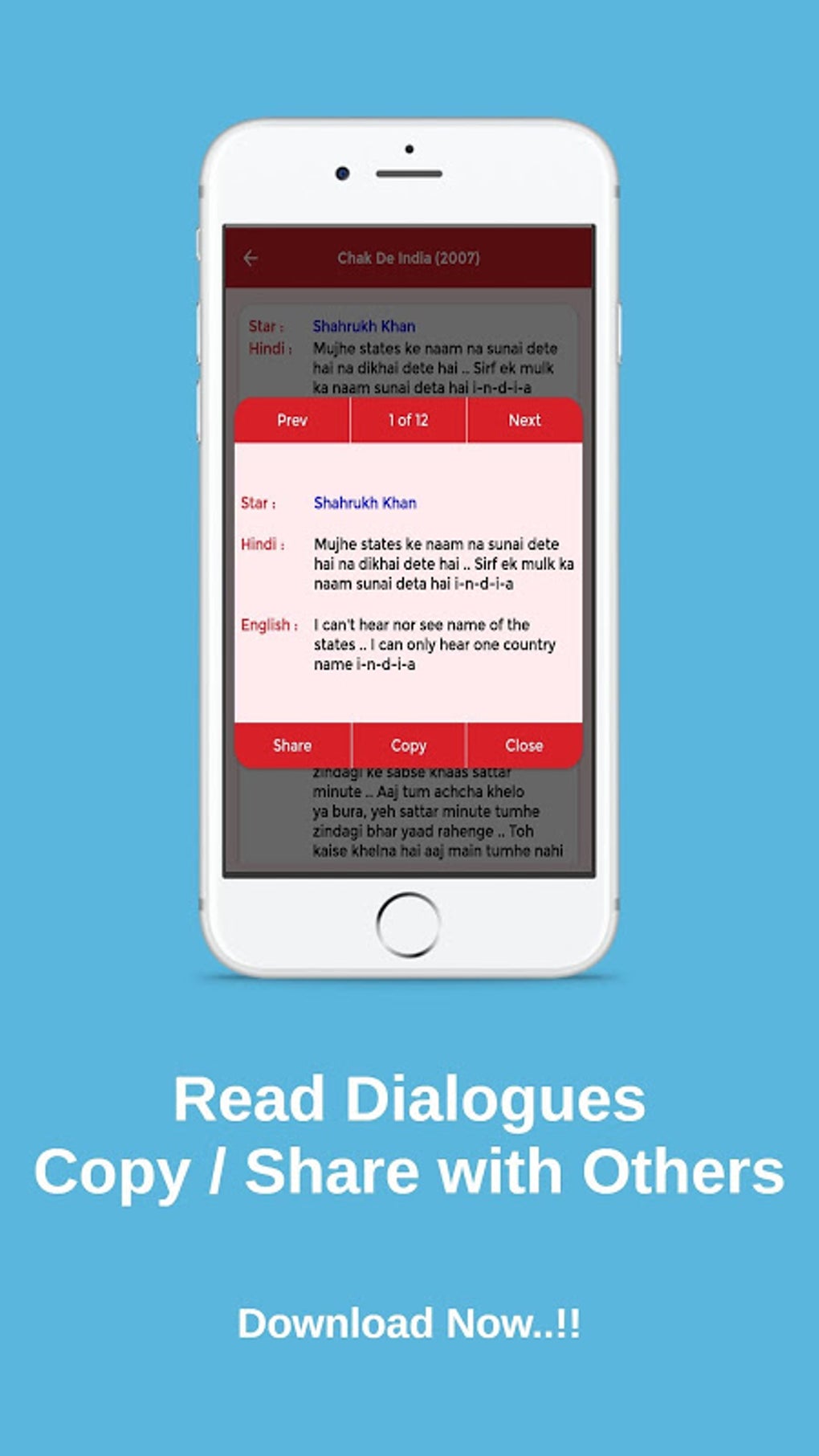 Android 용 All Bollywood Dialogues & Lyrics in One - 다운로드