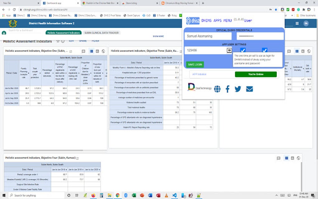 DHIMS Tools Kit for Google Chrome - Extension Download