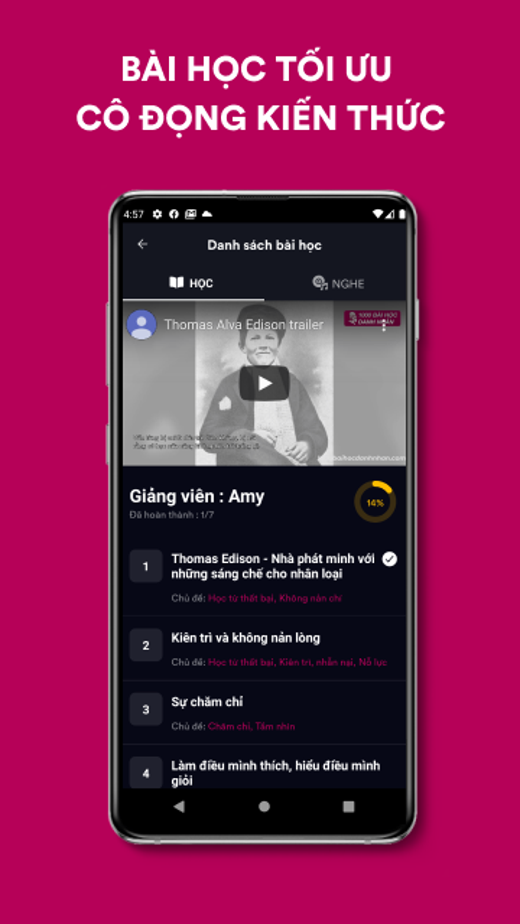 1000 Bài Học Danh Nhân for Android - Download