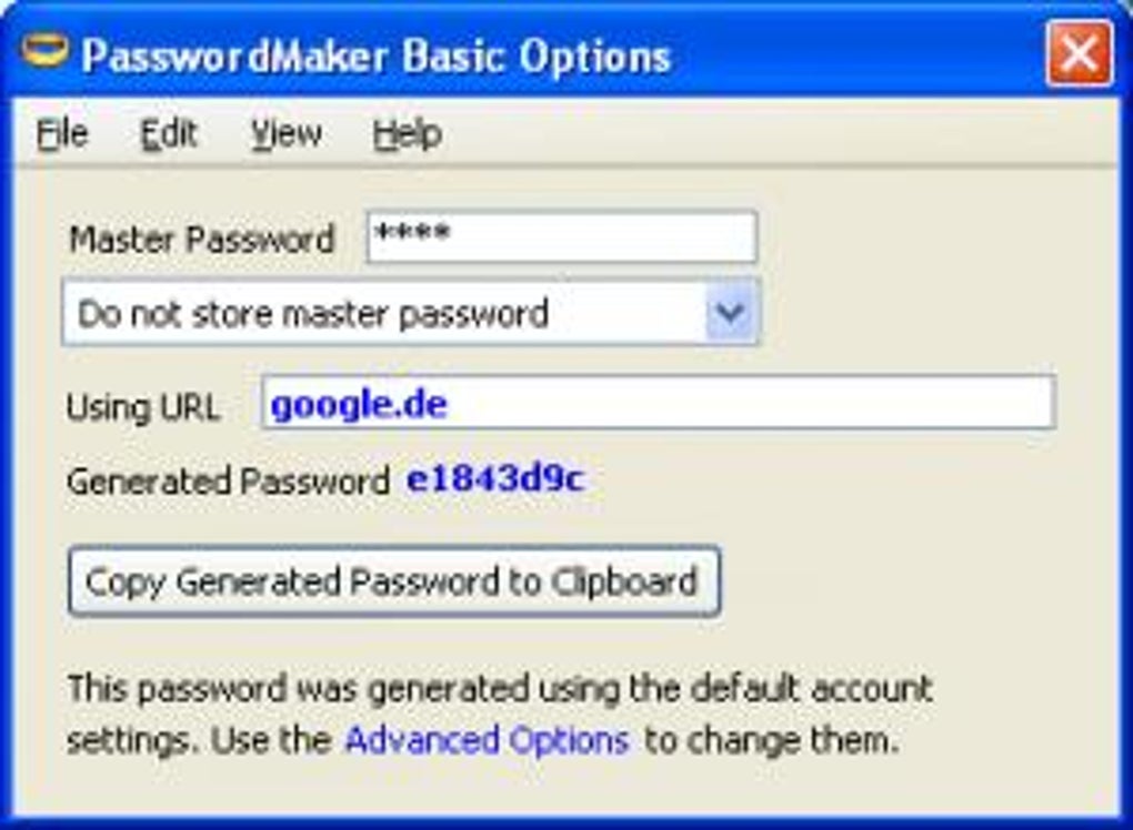 PasswordMaker - Download