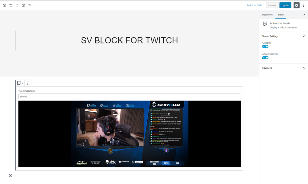 WordPress için SV Block for Twitch - İndir
