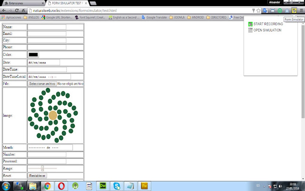 FormSimulator for Google Chrome - Extension Download