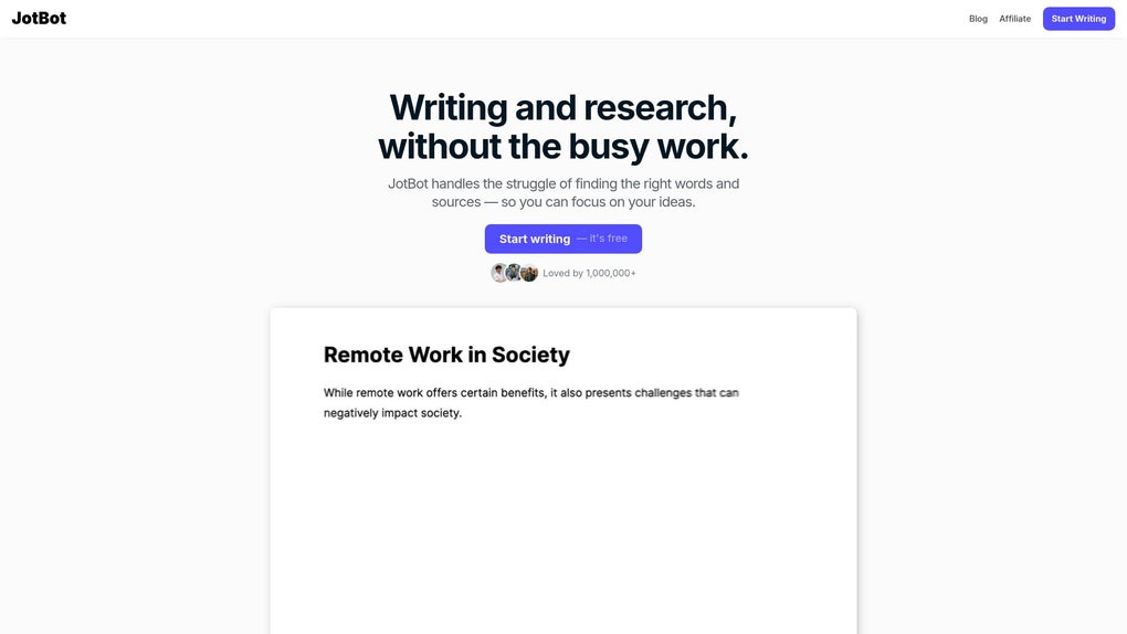 JotBot for AI Productivity: review, features & use cases