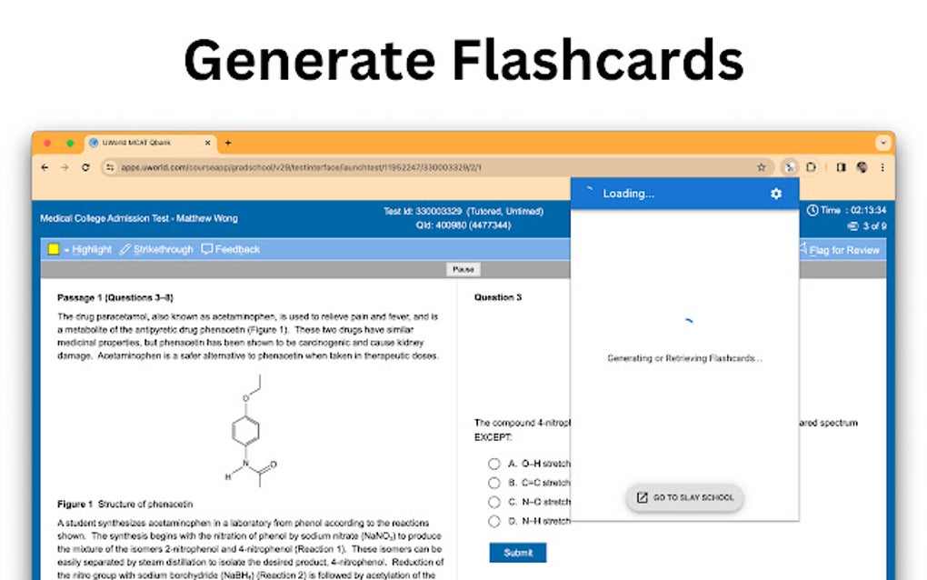 Slay UWorld for Google Chrome - Extension Download