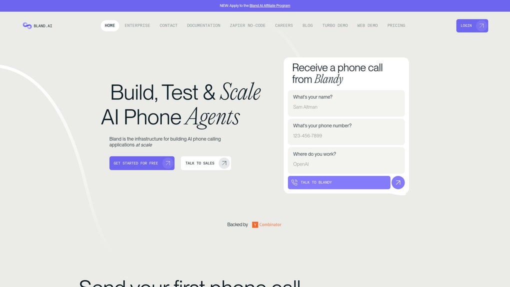 AI 채팅를 위한 BlandAI - 리뷰, 기능 및 사용 사례