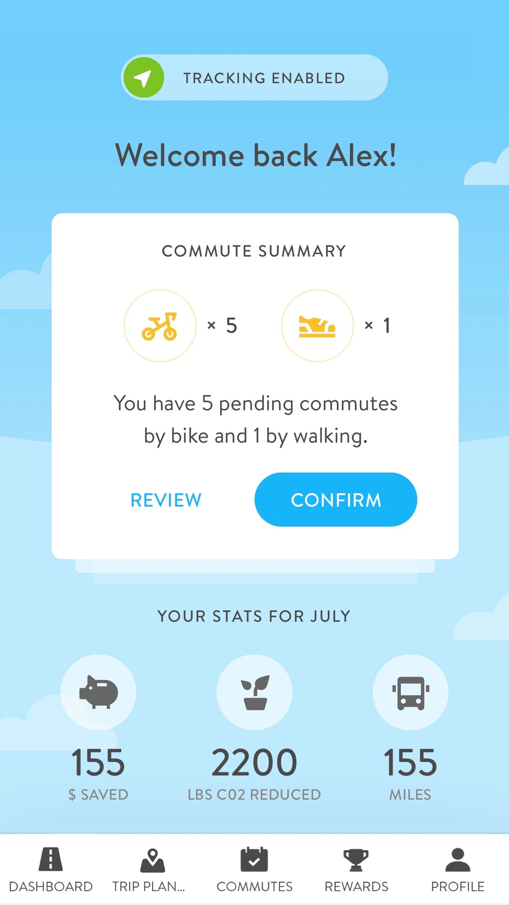 Commute Tracker by RideAmigos for iPhone - Download