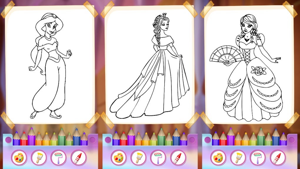 Princess Color Book For Kids pour Android - Télécharger