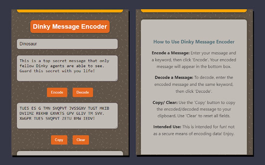 Dinky Message Encoder for Google Chrome - Extension Download