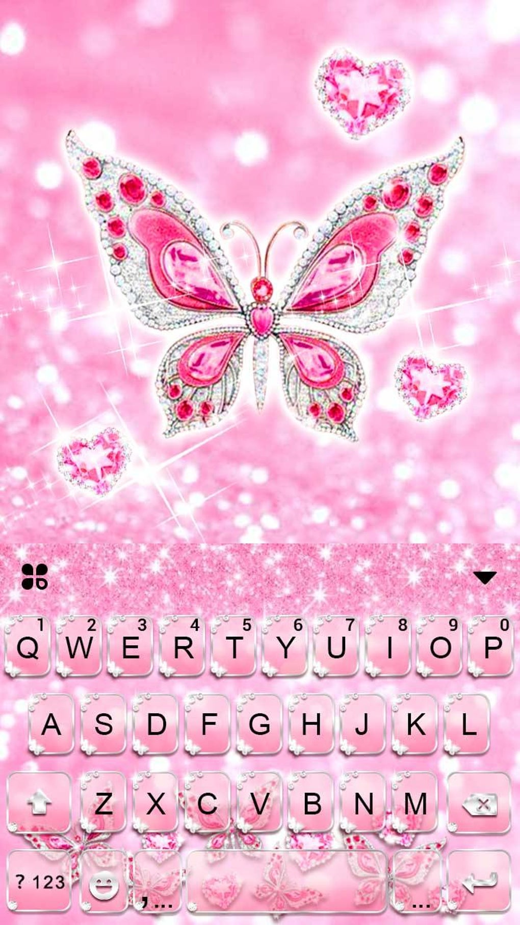 Pink Butterfly Gravity Keyboard Theme APK for Android - Download