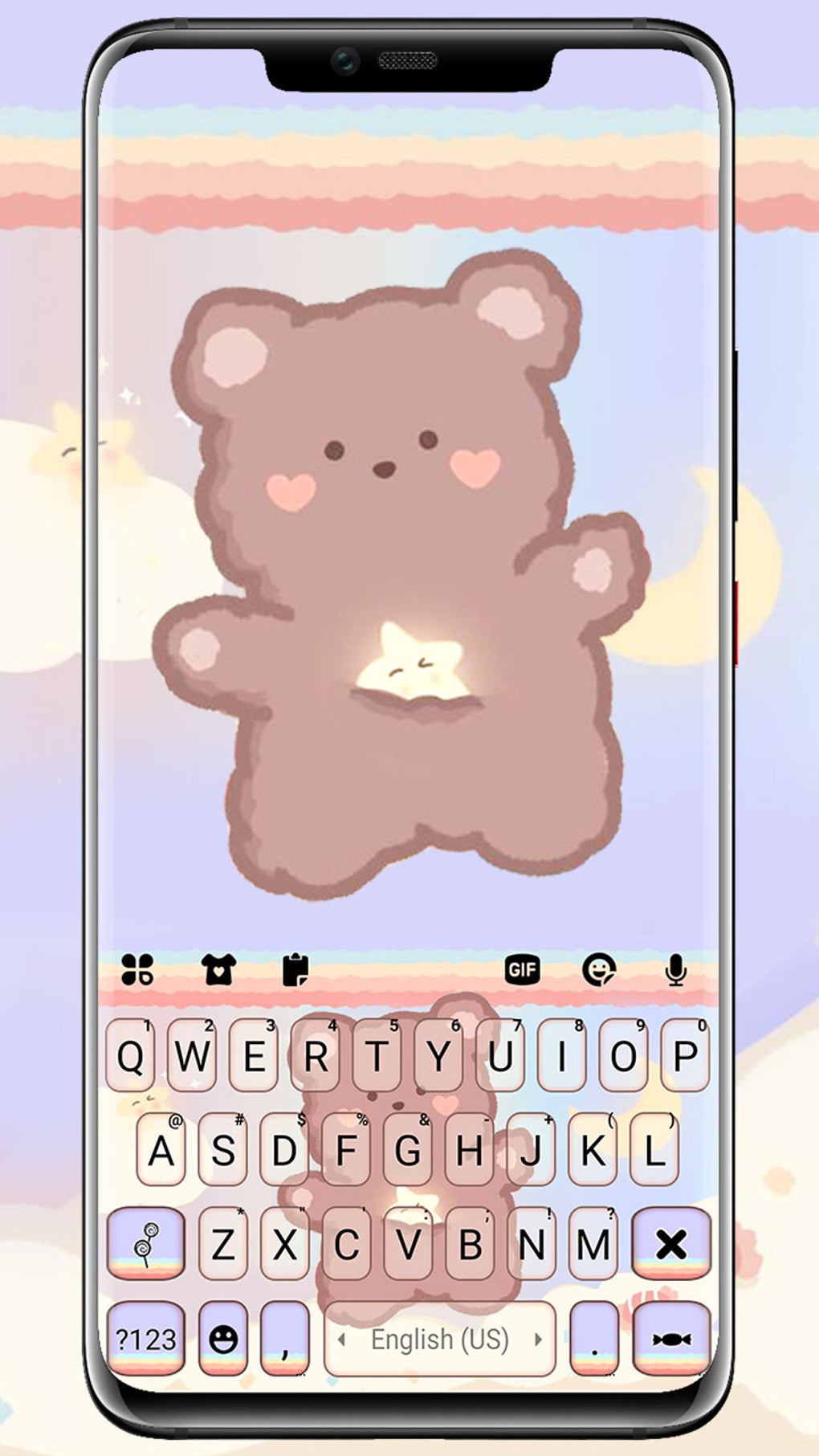 Kawaii Teddy Keyboard Background for Android - Download