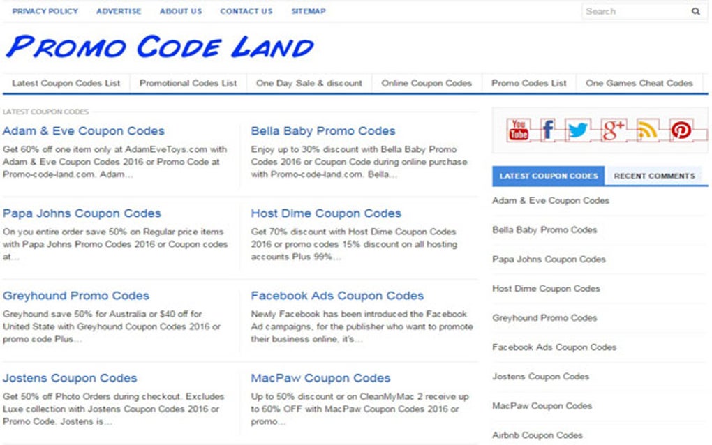 Promo Code Land para Google Chrome - Extensión Descargar