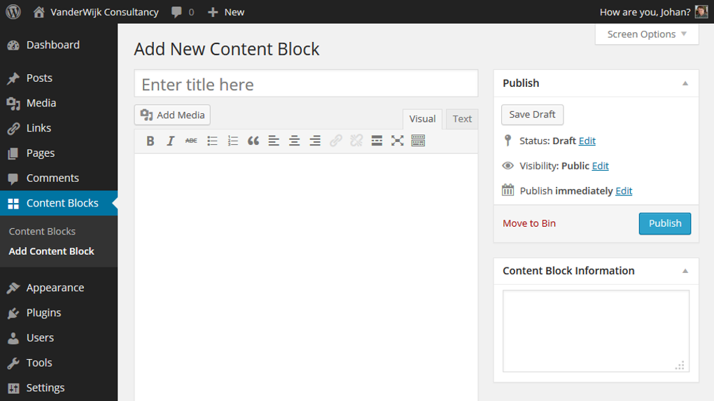 Content Blocks Custom Post Widget para WordPress - Descargar