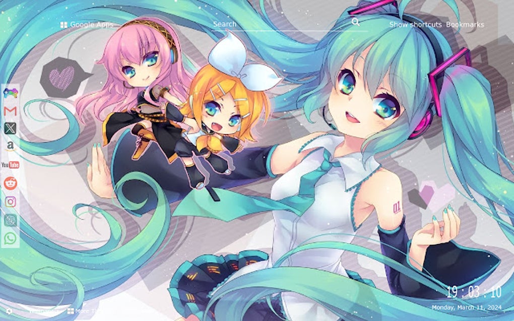 Miku Chibi Wallpapers für Google Chrome - Erweiterung Download