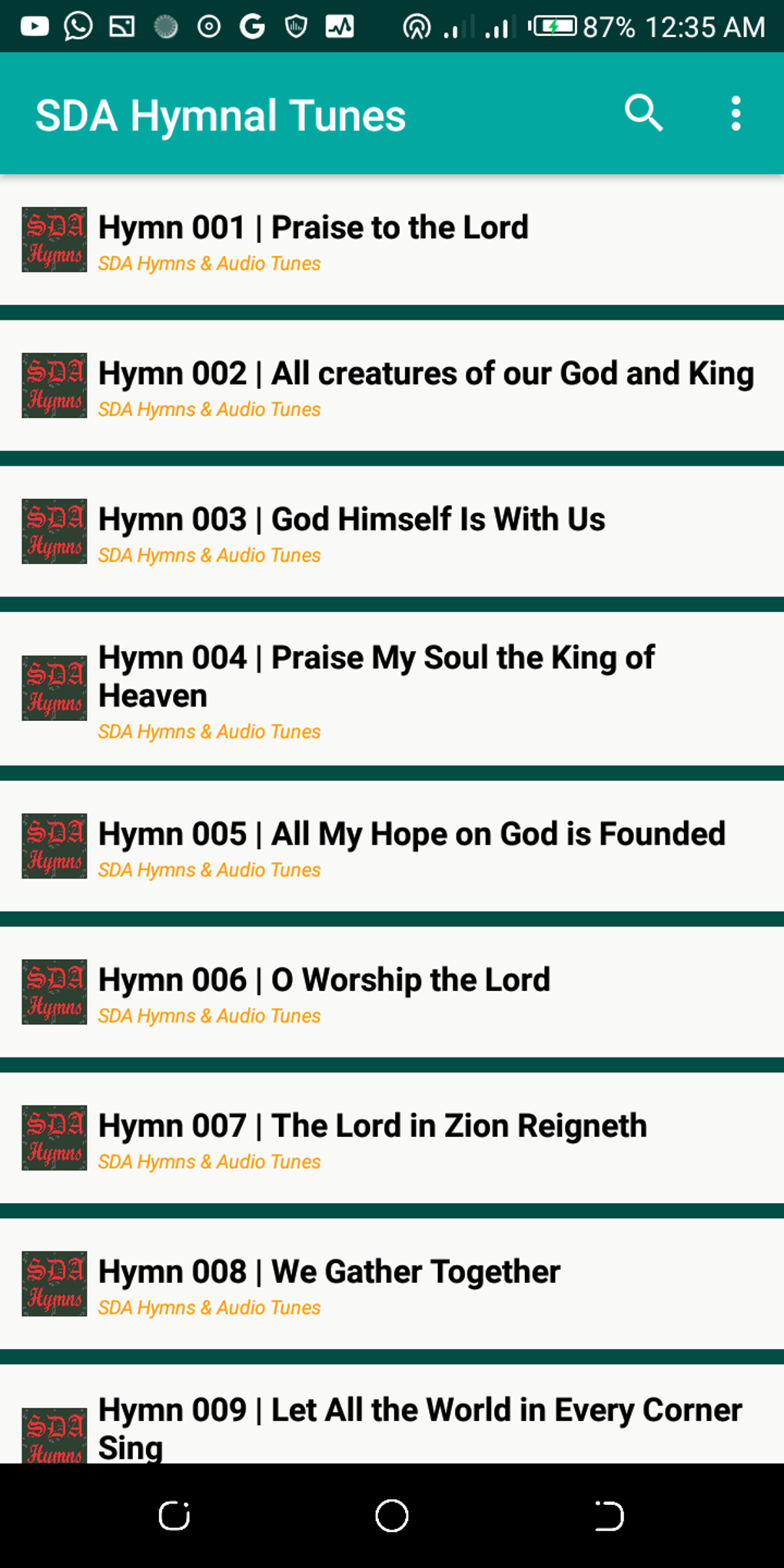 SDA Audio Hymnal Offline APK for Android - Download