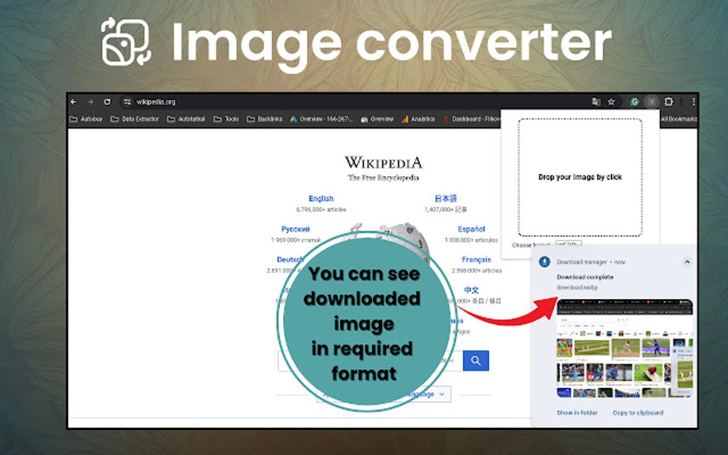Image converter/Convert JPG to PNG für Google Chrome - Erweiterung Download