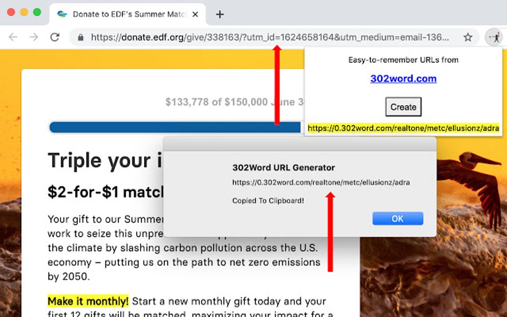 302Word URL Generator für Google Chrome - Erweiterung Download