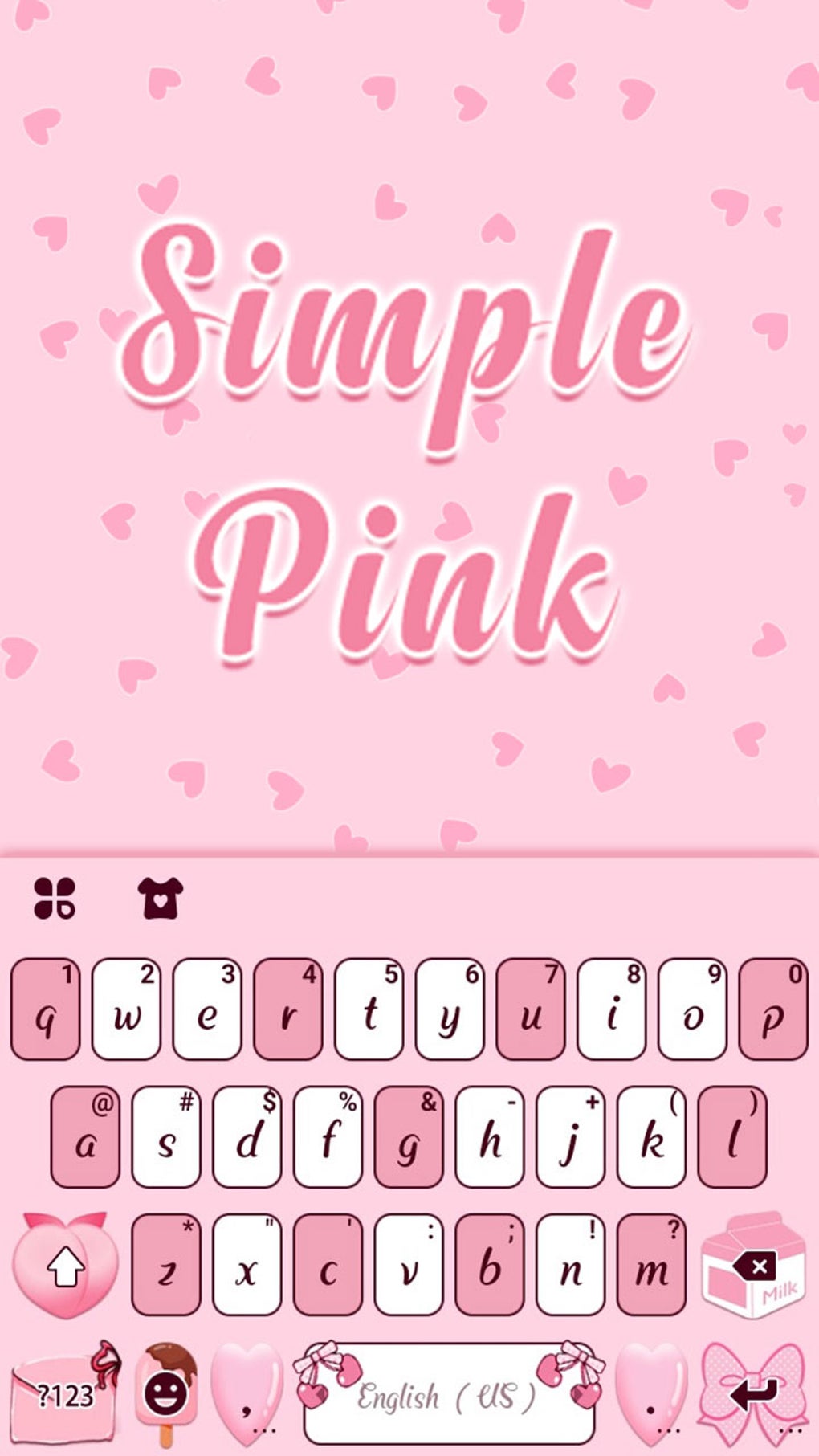 Simple Pink SMS Keyboard Background for Android - Download