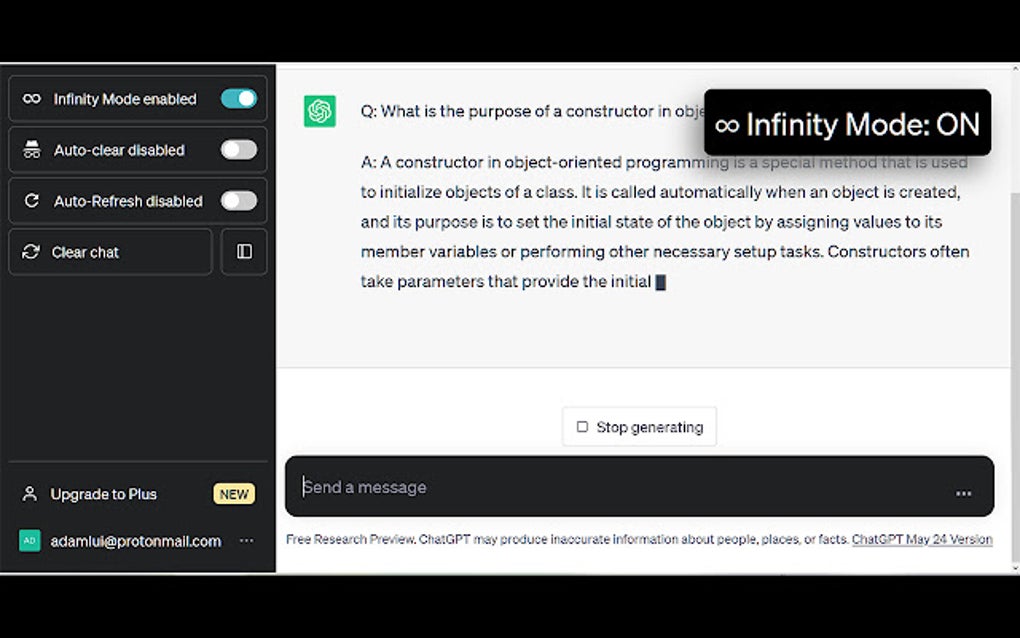 ChatGPT Infinity for Google Chrome - Extension Download