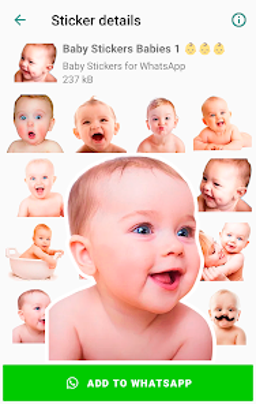 Baby Stickers for WhatsApp pour Android - Télécharger