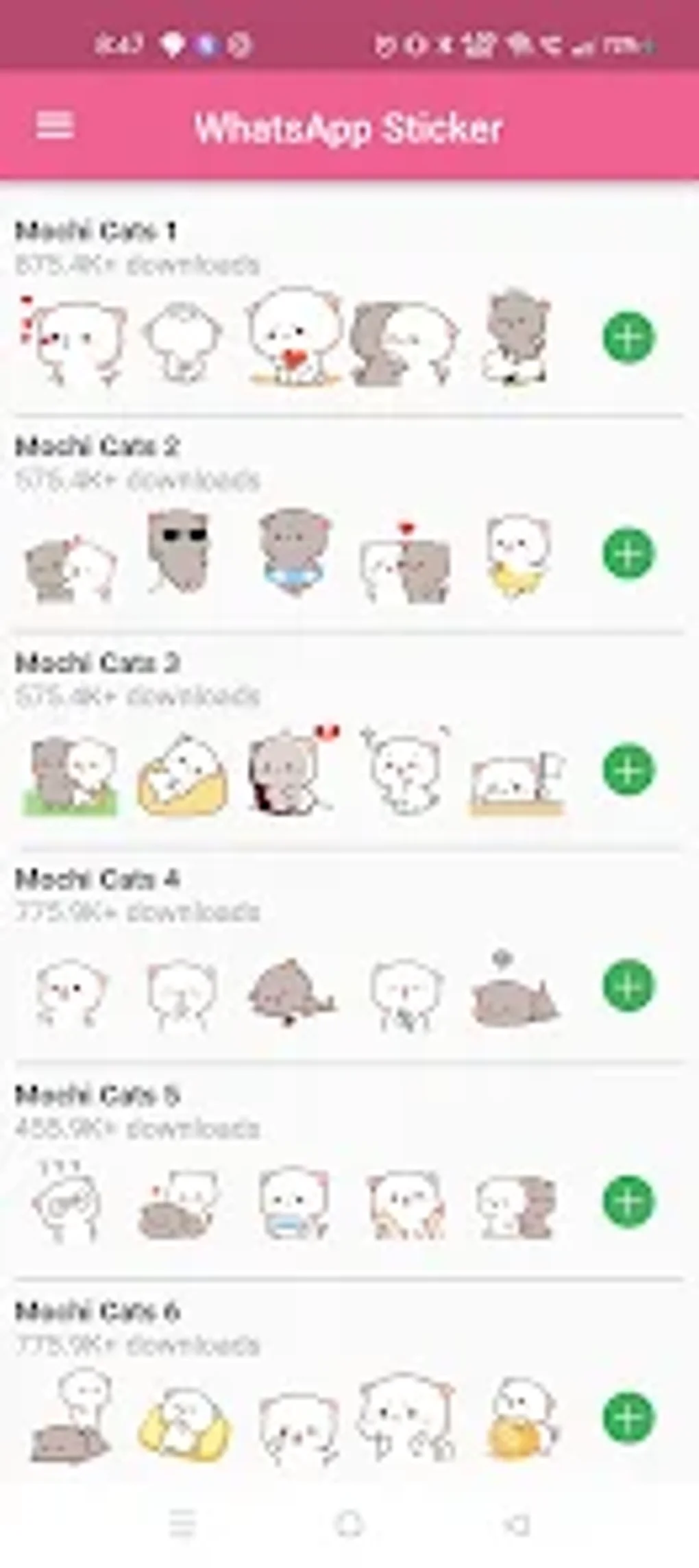 Animated Mochi Cat Stickers para Android - Descargar
