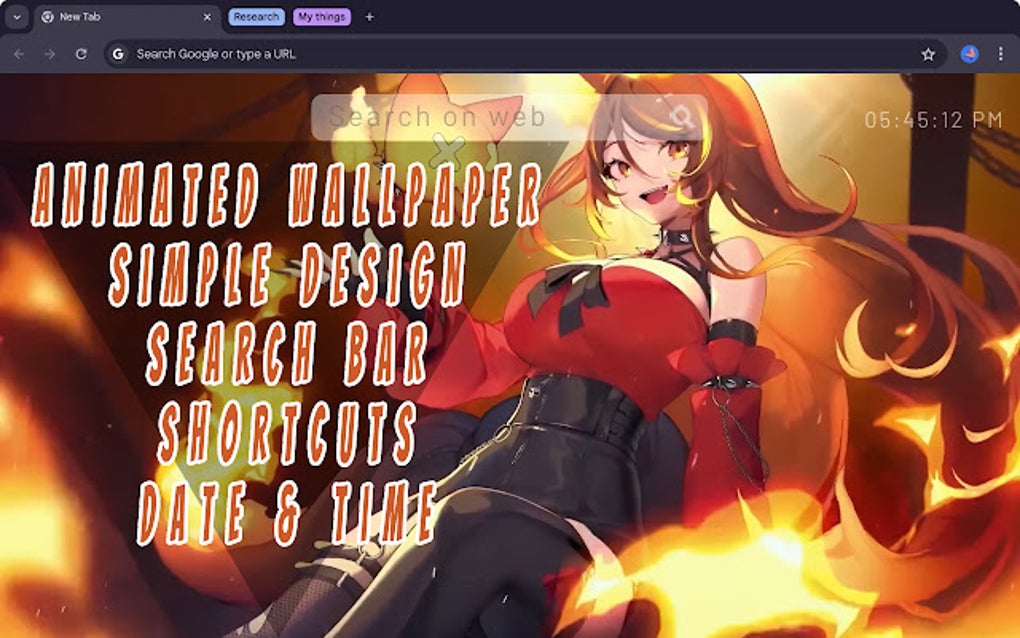 Sinder VTuber Live Wallpaper pour Google Chrome - Extension Télécharger