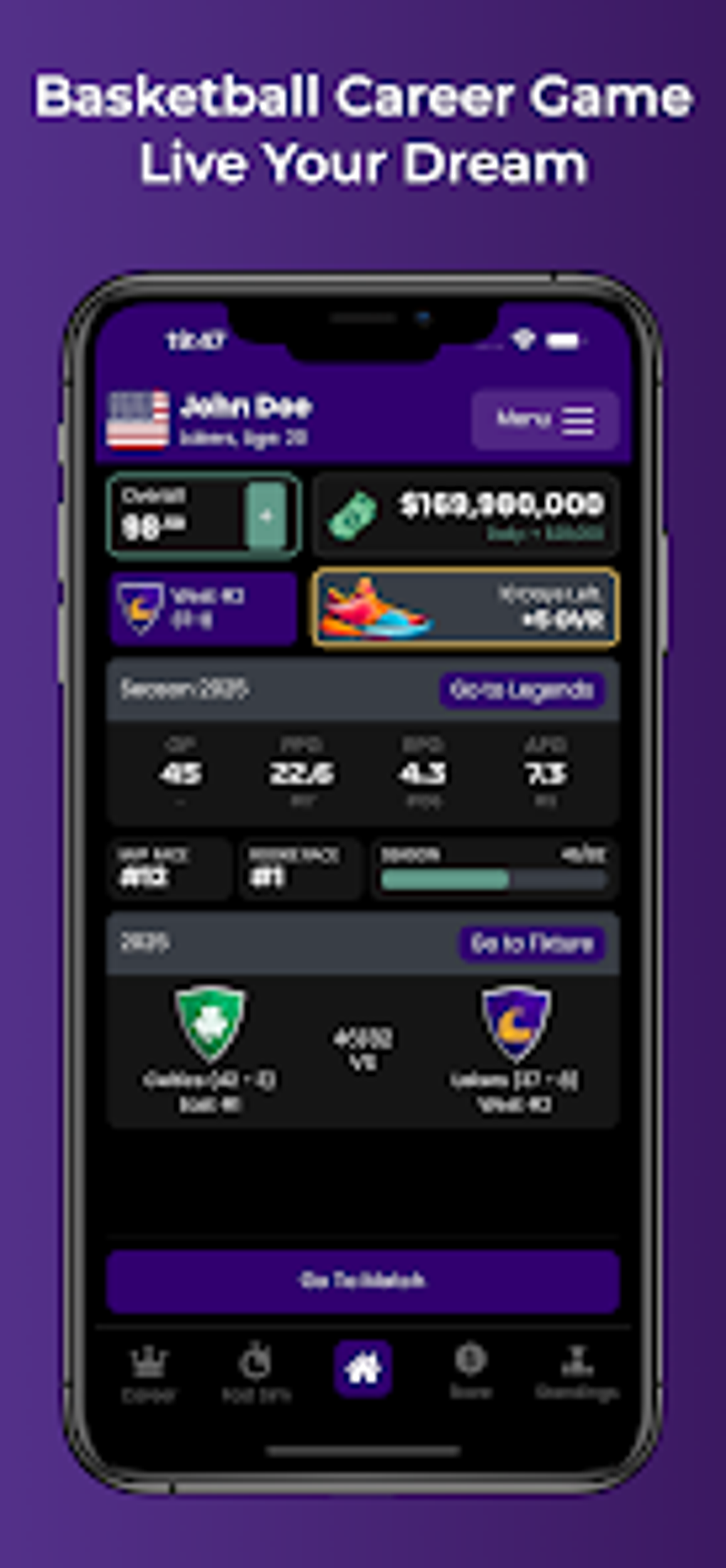 Basketball Career Game 2025 สำหรับ Android - ดาวน์โหลด