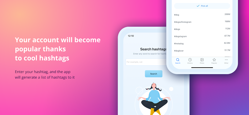 Likes and followers by popular for Android - Download