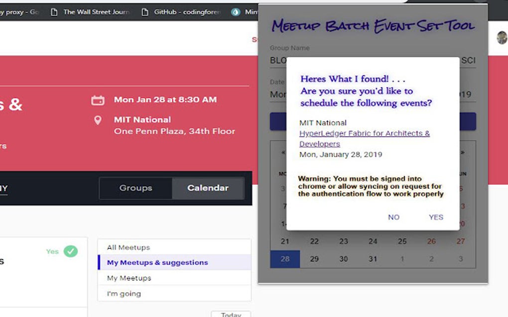 Meetup Batch-Event-Set Tool v2 for Google Chrome - Extension Download