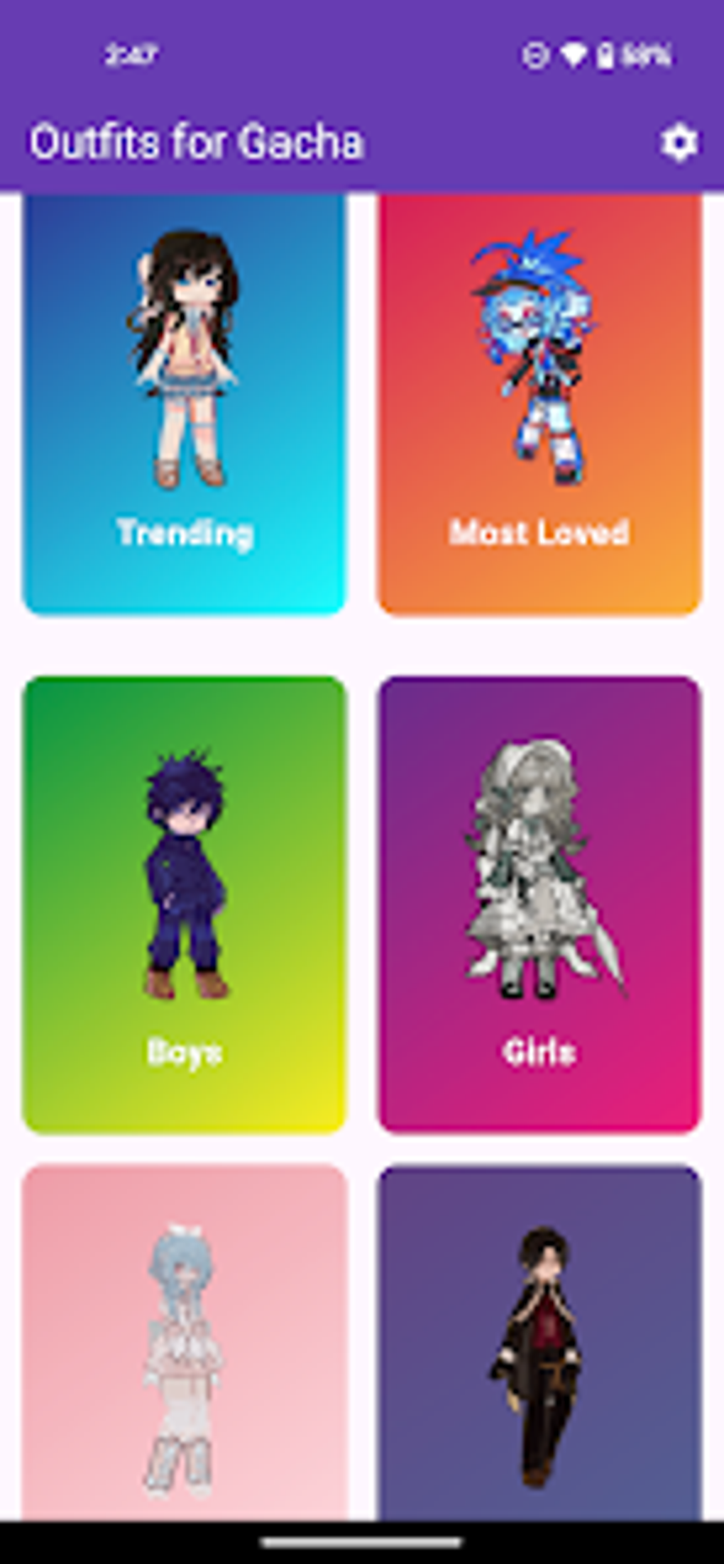 Gacha Outfits and Clothing pour Android - Télécharger