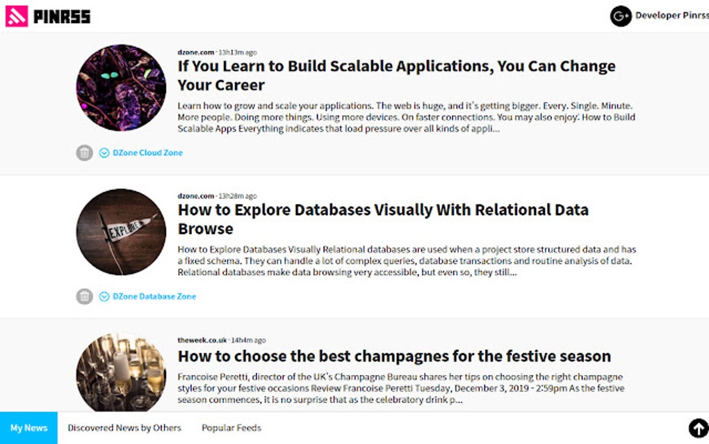 PinRSS Feed Finder para Google Chrome - Extensión Descargar