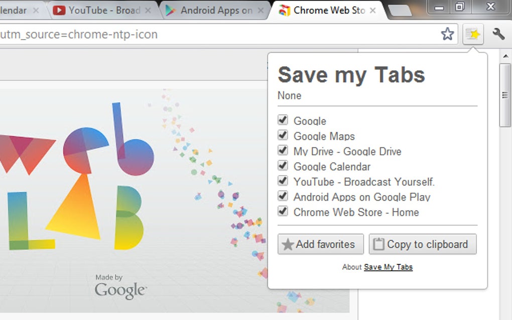 Save my Tabs Google Chrome 용 - 확장 프로그램 다운로드