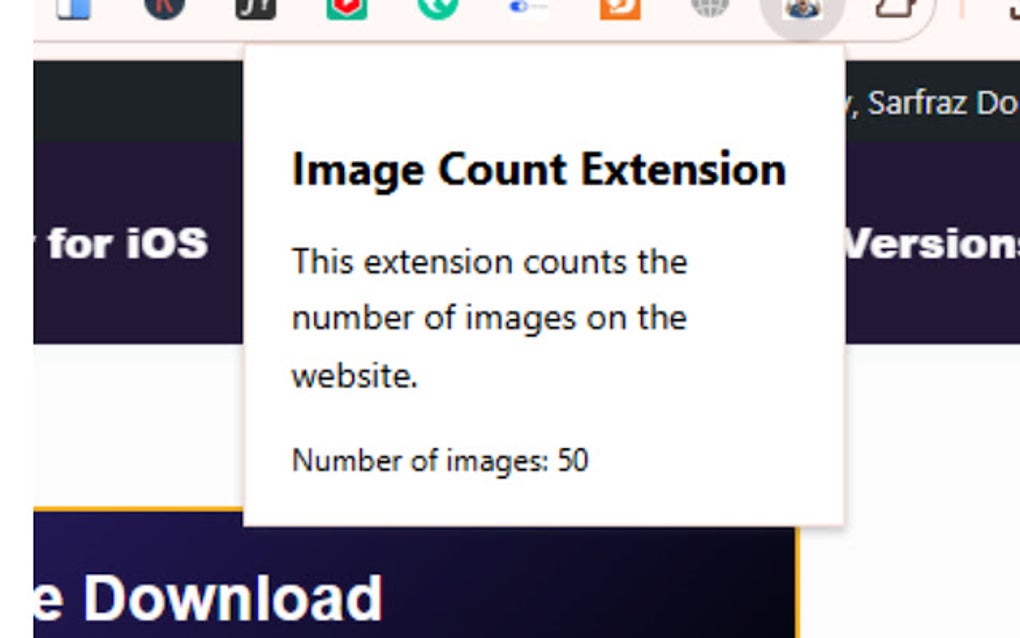 Image Count Extension for Google Chrome - Extension Download