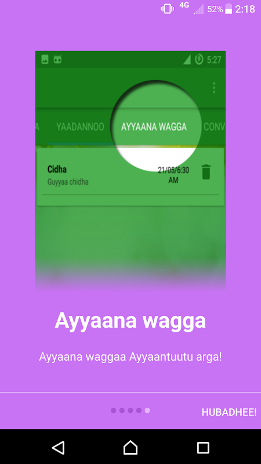 Lakkooftuu Baraa - Kaaleendara Afaan Oromootiin APK สำหรับ Android - ดาวน์โหลด