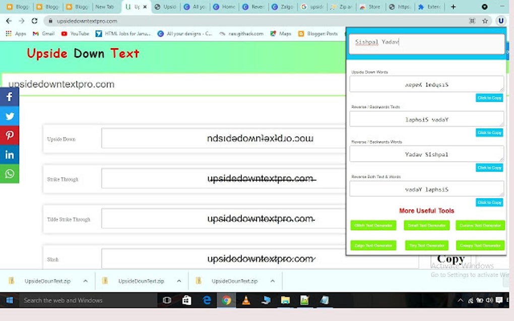 Upside Doun Text Generator ᐈ Mirror Text for Google Chrome - Extension ...