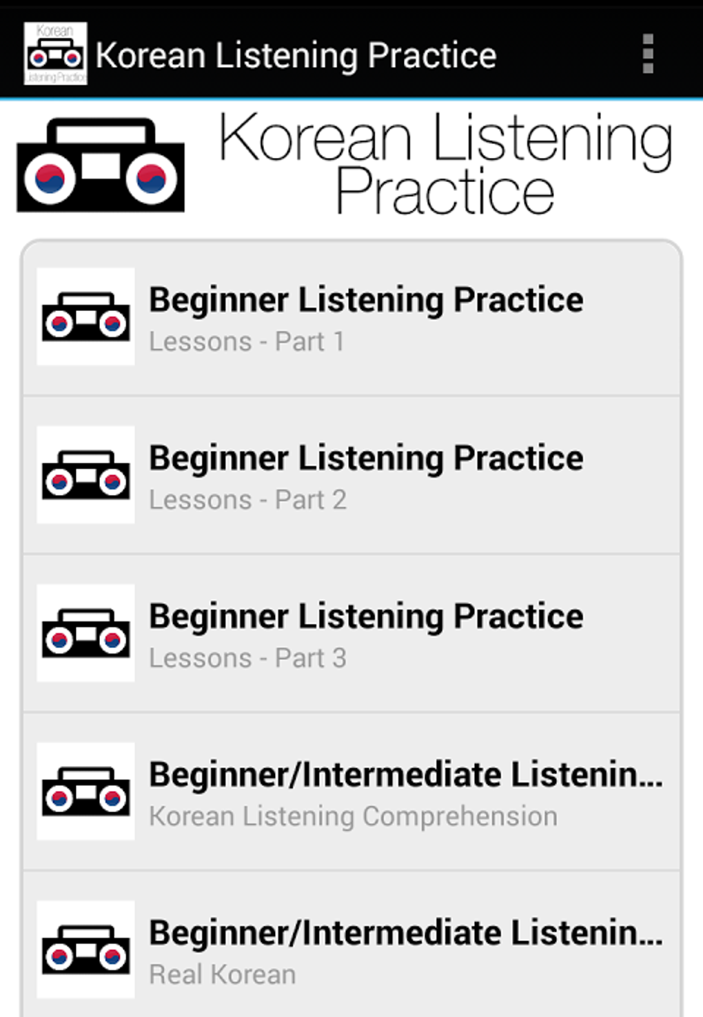 Korean Listening Practice APK for Android - Download