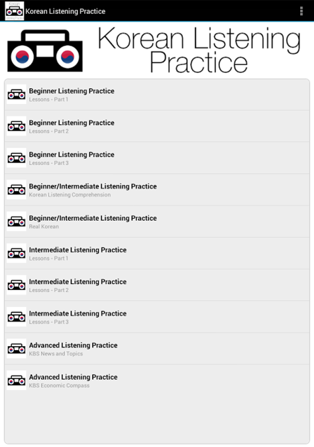 Korean Listening Practice APK para Android - Descargar