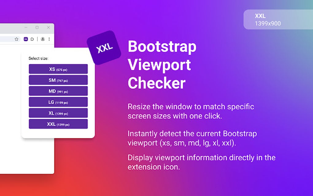 Bootstrap Viewport Checker for Google Chrome - Extension Download
