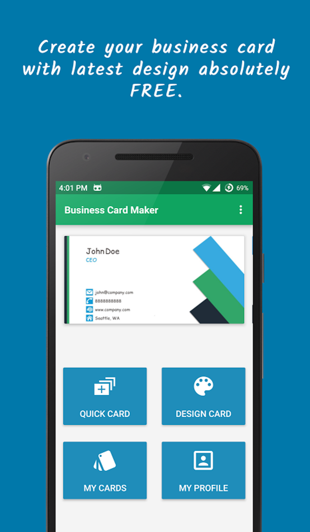 Business Card Maker APK pour Android - Télécharger