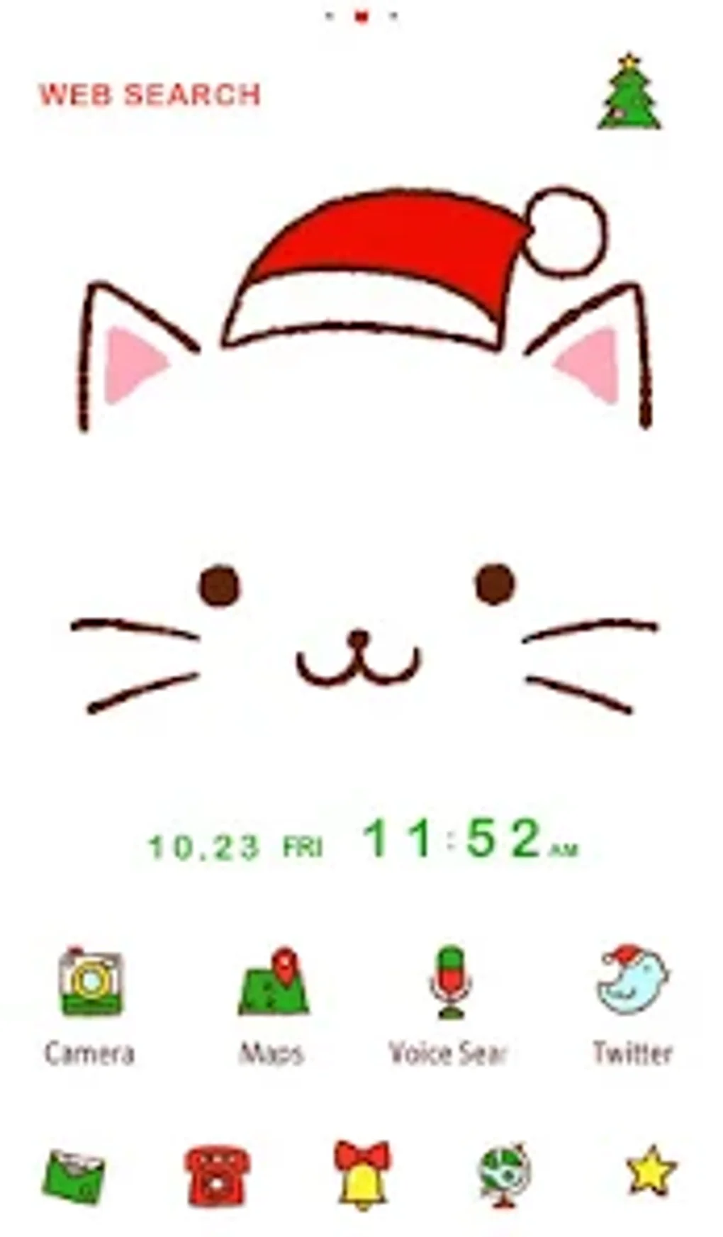 Christmas Theme Kitty Face for Android - Download