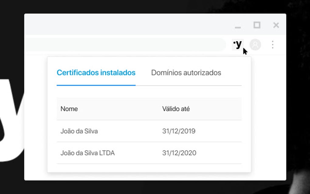Assinatura Digital no Navegador - SyngularID สำหรับ Google Chrome ...