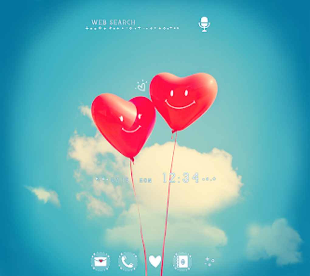 Red Heart Balloons Theme for Android - Download