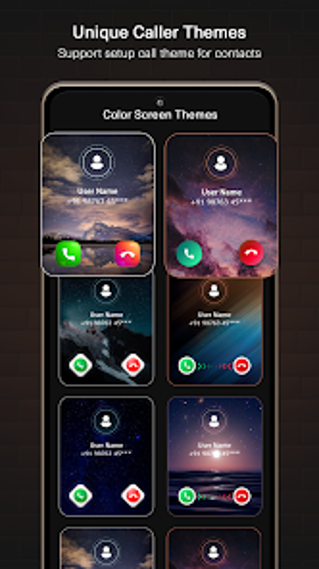 Color Caller Screen Theme pour Android - Télécharger