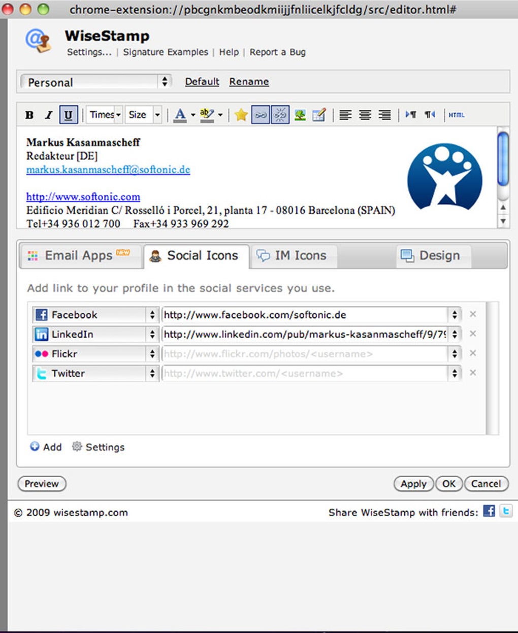 WiseStamp für Mac - Download